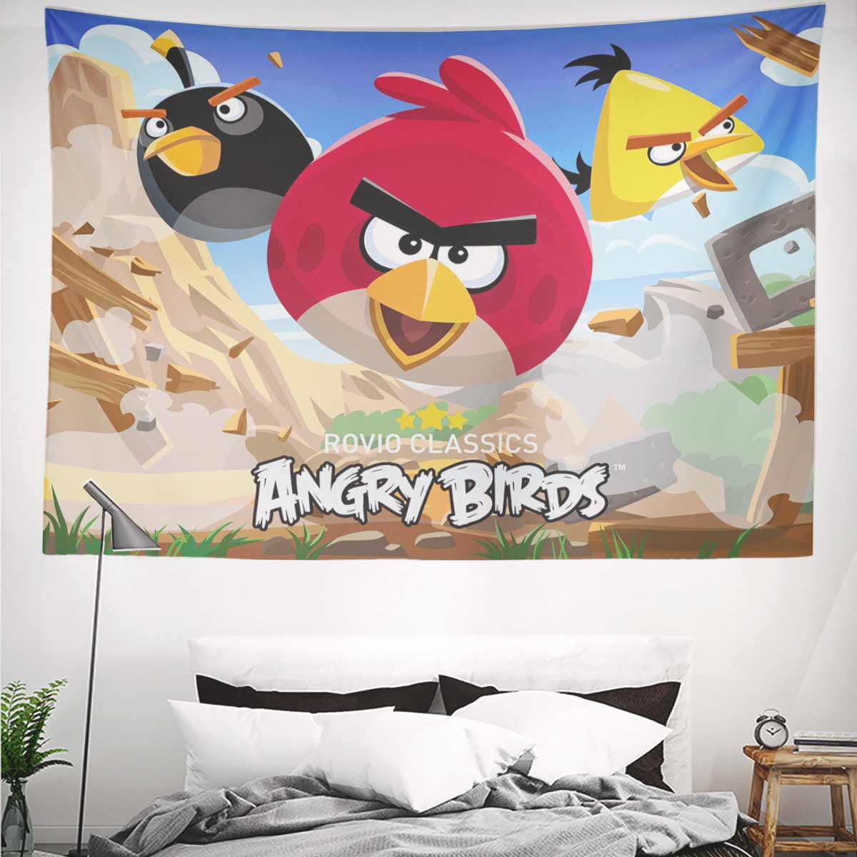 Angry Birds Tapestry Gift Wall Hanging Backdrop for Room Bedroom Girls ...
