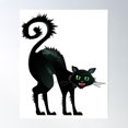 Angry Black Cat Poster Wall Art Modern Wall Decor For Living Room ...