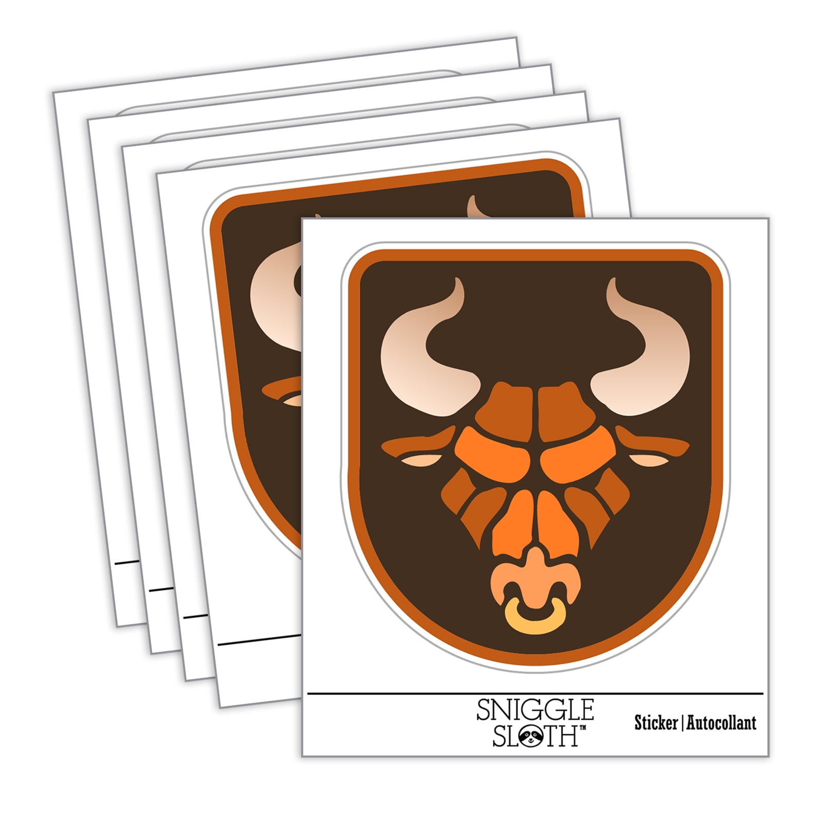 Angry Bull Cow Head with Horns Car Window Bumper Water Bottle Phone ...