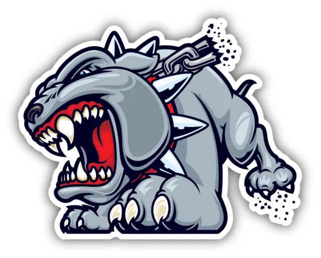 Angry Bulldog Mascot Vinyl Sticker Phone Decal Water Bottle Stickers ...