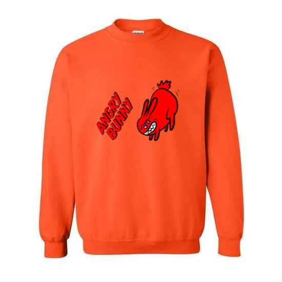 Angry Bunny Cartoon Retro Character Style Sweatshirt up to 5XL ...