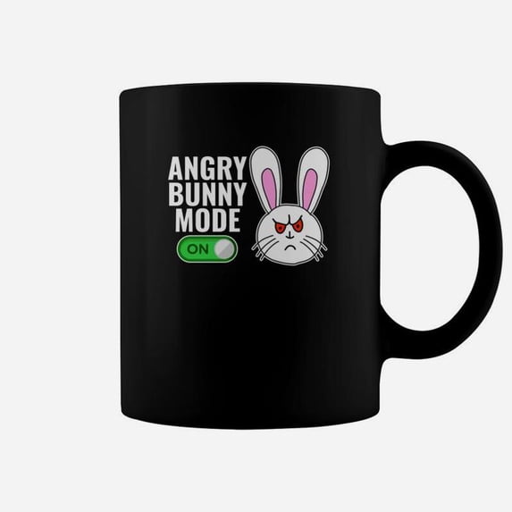 Angry Bunny Mode On Rabbit Emoticon My Mood Coffee Mug - Walmart.com