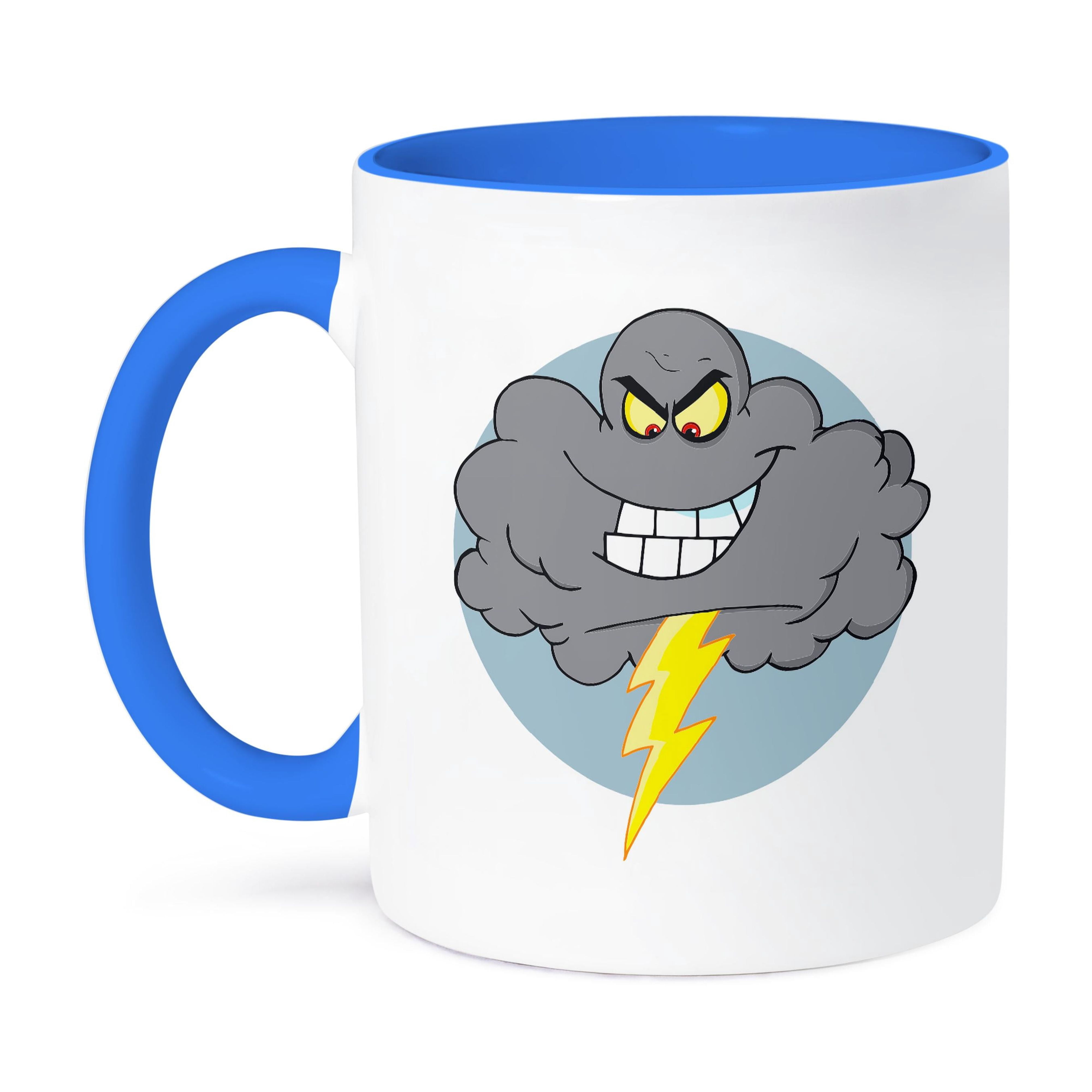 3dRose, Angry Cartoon Black Grey Storm Cloud With Lightning Bolt ...