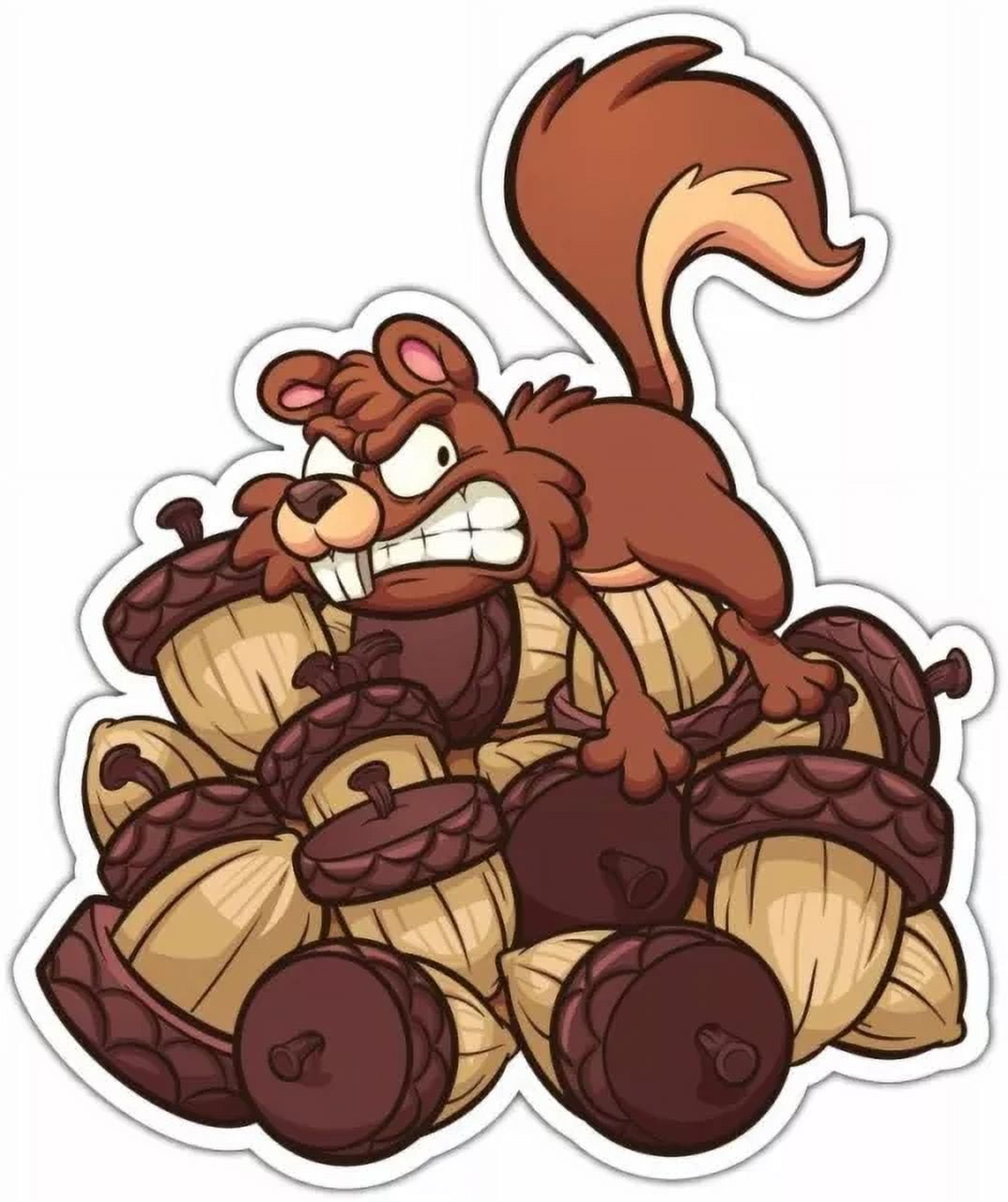 Angry Cartoon Hoarding Squirrel Car Window Stickerphone Decal Water ...
