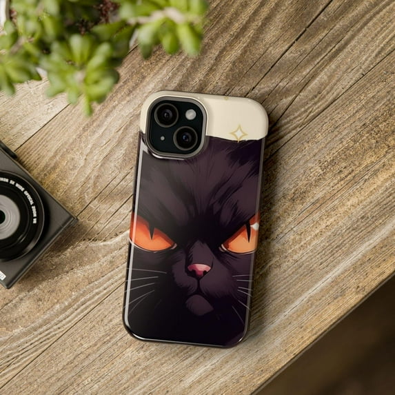 Angry Cat Bold Graphic Illustration Phone Case Feline Art for iPhone 17 ...