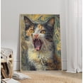 Angry Cat Hilarious Screaming Calico Portrait For Pet Lovers Physical ...