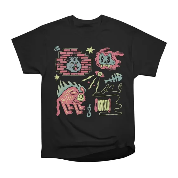 Angry Cat T-Shirt Tee Gift For Him Merch For Her Apparel For Friend ...