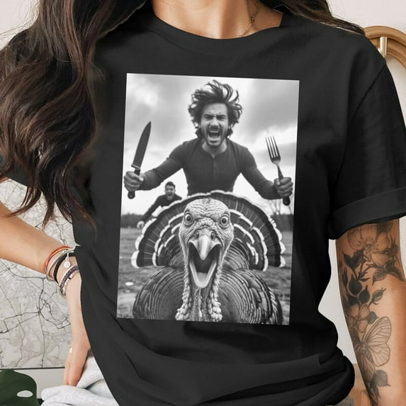 Angry Chef Turkey Funny Thanksgiving Feast Humor T Shirt, for men and ...