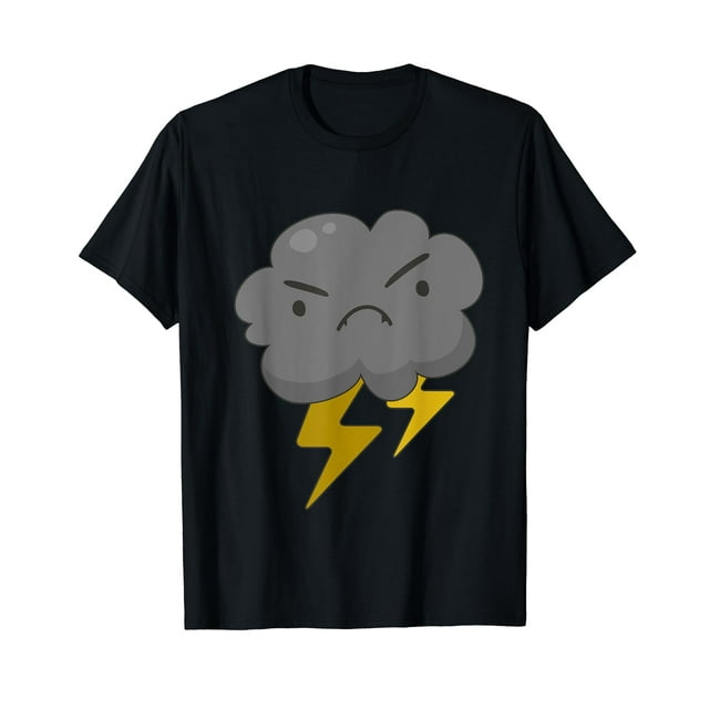 Angry Cloud with Lightning Thunderstorm Weather T-Shirt - Walmart.com