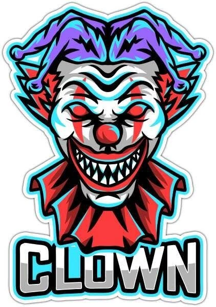 Angry Clown Jocker Circus Jester Car Window Stickerphone Decal Water ...