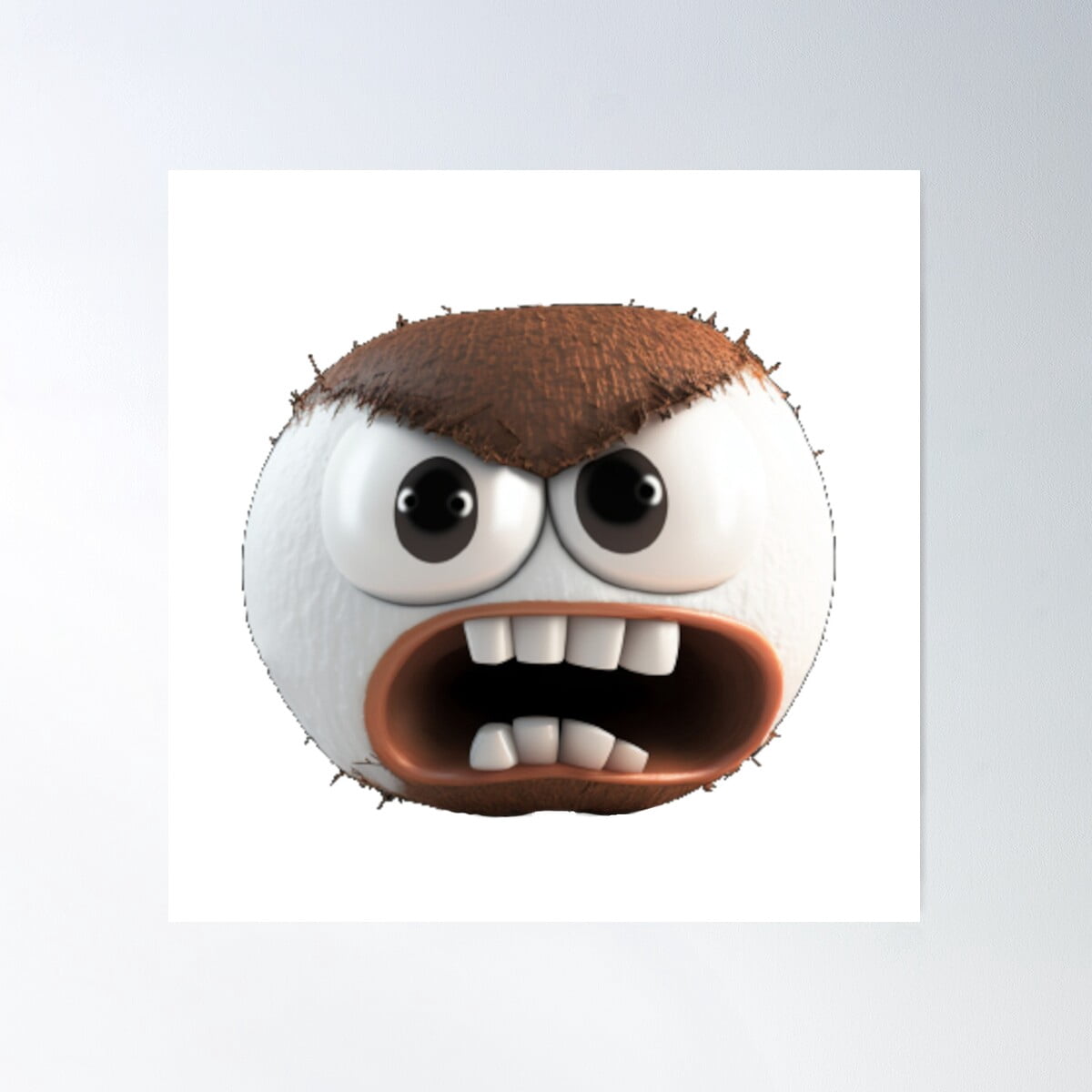 Angry Coconut Poster Wall Art, Modern Wall Decor For Living Room ...