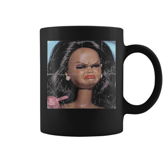 Angry Doll Reaction Face Meme Humor Coffee Mugs - Walmart.com