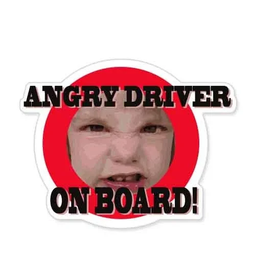 Angry Driver Sticker Decal Phone Decal Water Bottle Stickers Car Decals ...