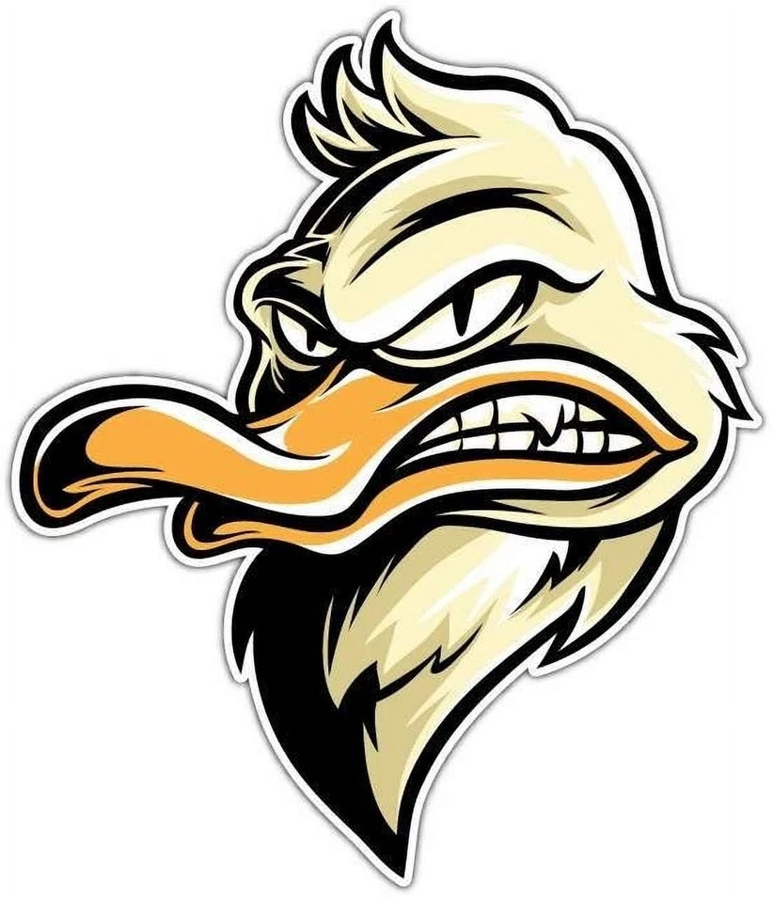 Angry Duck Face Head Hunting Car Window Stickerphone Decal Water Bottle ...