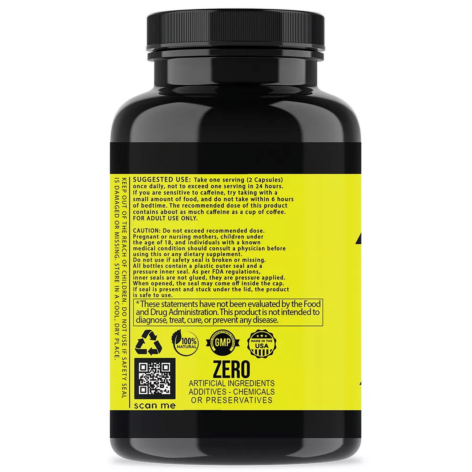 Angry Energy, All Natural Energy Booster with Caffeine and Garcinia ...