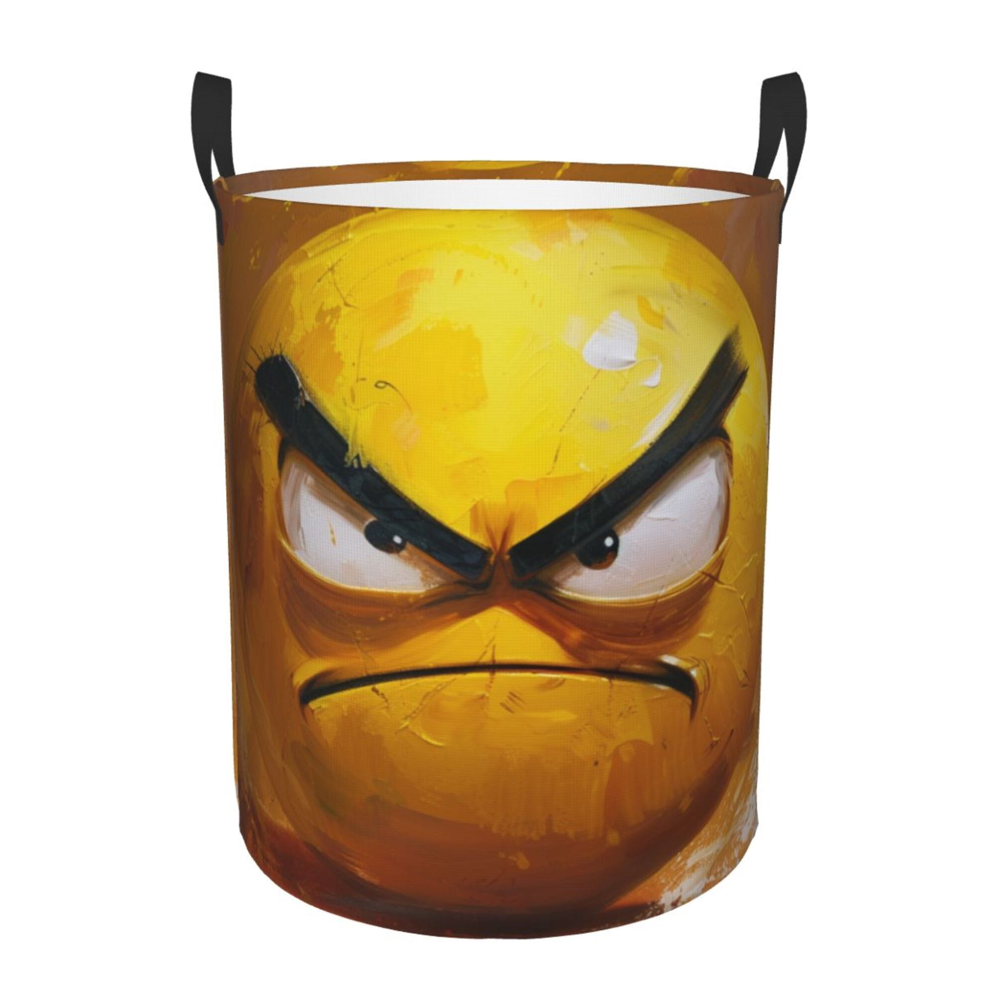 Angry Face Bowl Laundry Hamper Medium Storage Basket/Toy Organizer ...