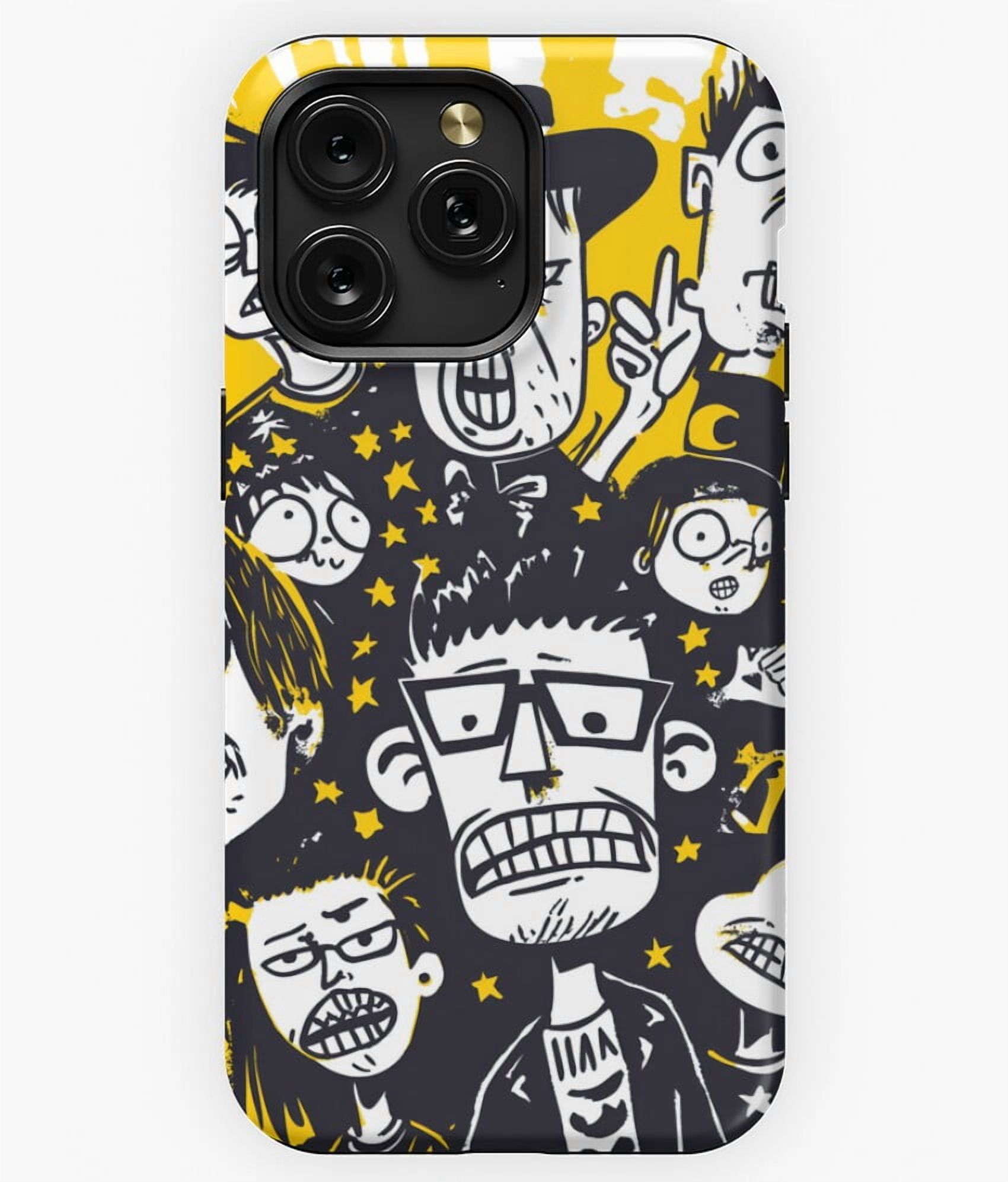 Angry Faces Mashup Edgy Graffiti G5880 Phone Case for iPhone17 16 15 14 ...