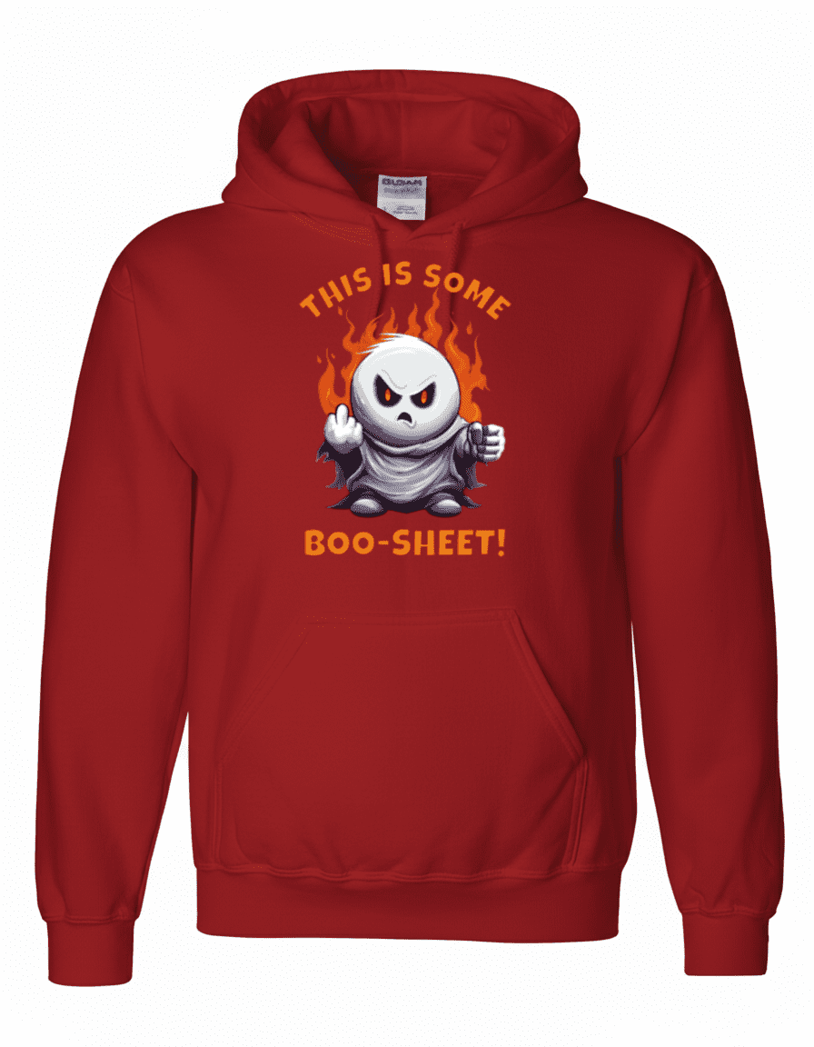 Angry Ghost Cartoon Funny Quote This Is Some Boo Sheet Halloween Hoodie ...