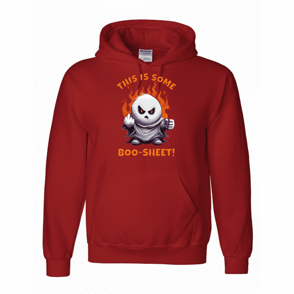 Angry Ghost Cartoon Funny Quote This Is Some Boo Sheet Halloween Hoodie ...