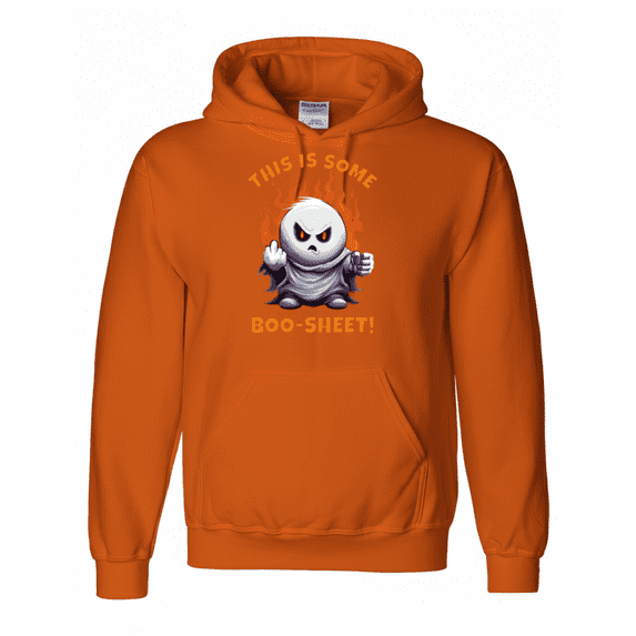 Angry Ghost Cartoon Funny Quote This Is Some Boo Sheet Halloween Hoodie ...