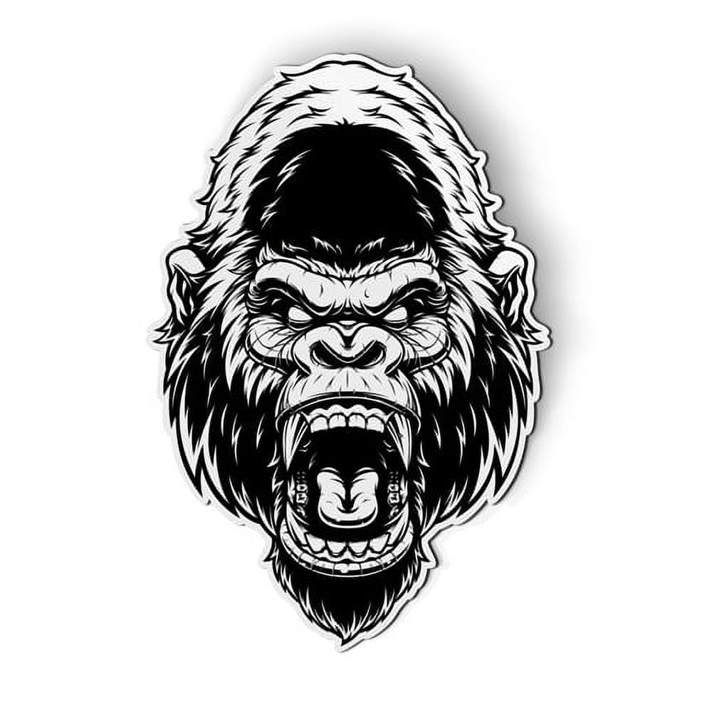 Angry Gorilla Ape - 5" Magnet for Car Locker Refrigerator - Walmart.com