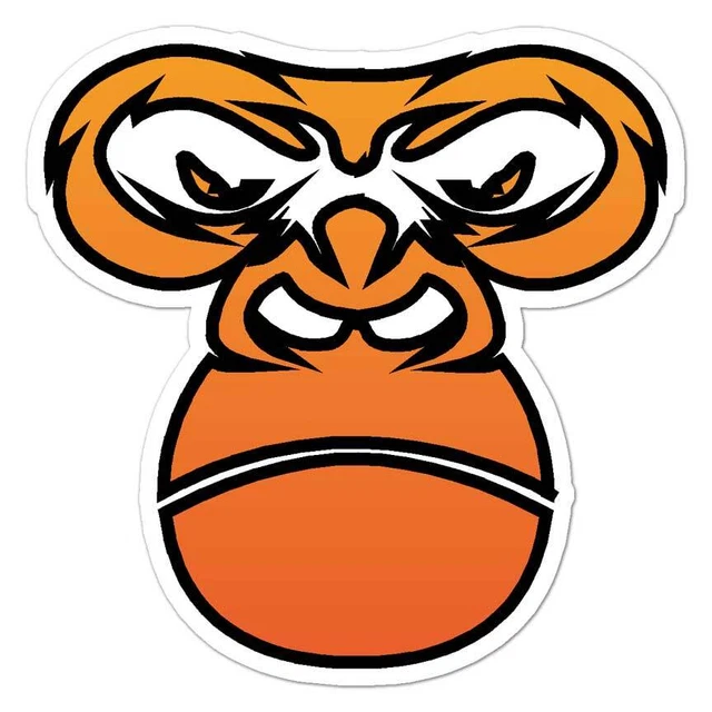Angry Gorilla Chimp Sticker Indoor Outdoor Phone Decal Water Bottle ...