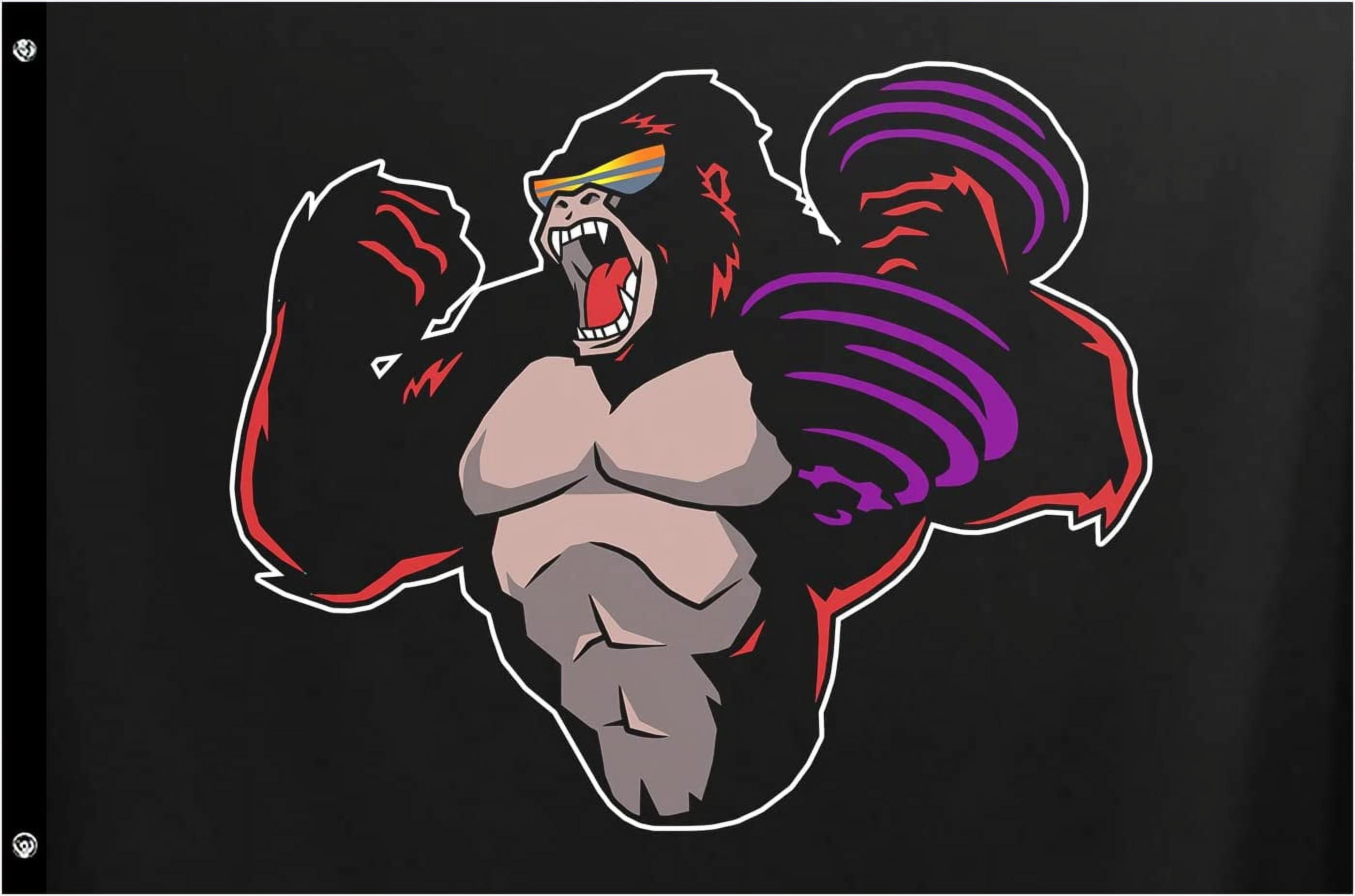 Angry Gorilla Home Gym Flags, 3Ply Polyester, Heavy Duty, Double Sided ...