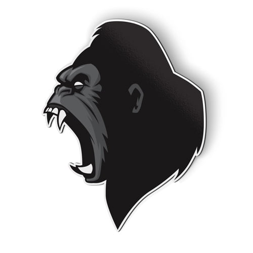 Angry Gorilla Roaring - 5.5" Magnet for Car Locker Refrigerator ...