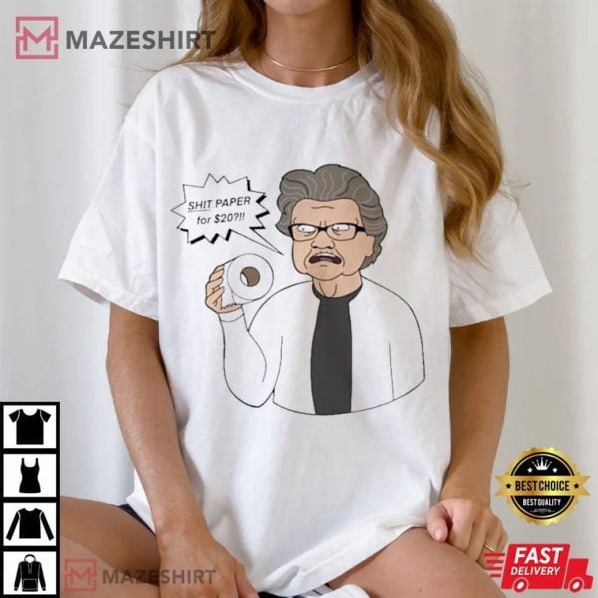 Angry Grandma Toilet Paper Shit Paper For 20 T-shirt - Walmart.com