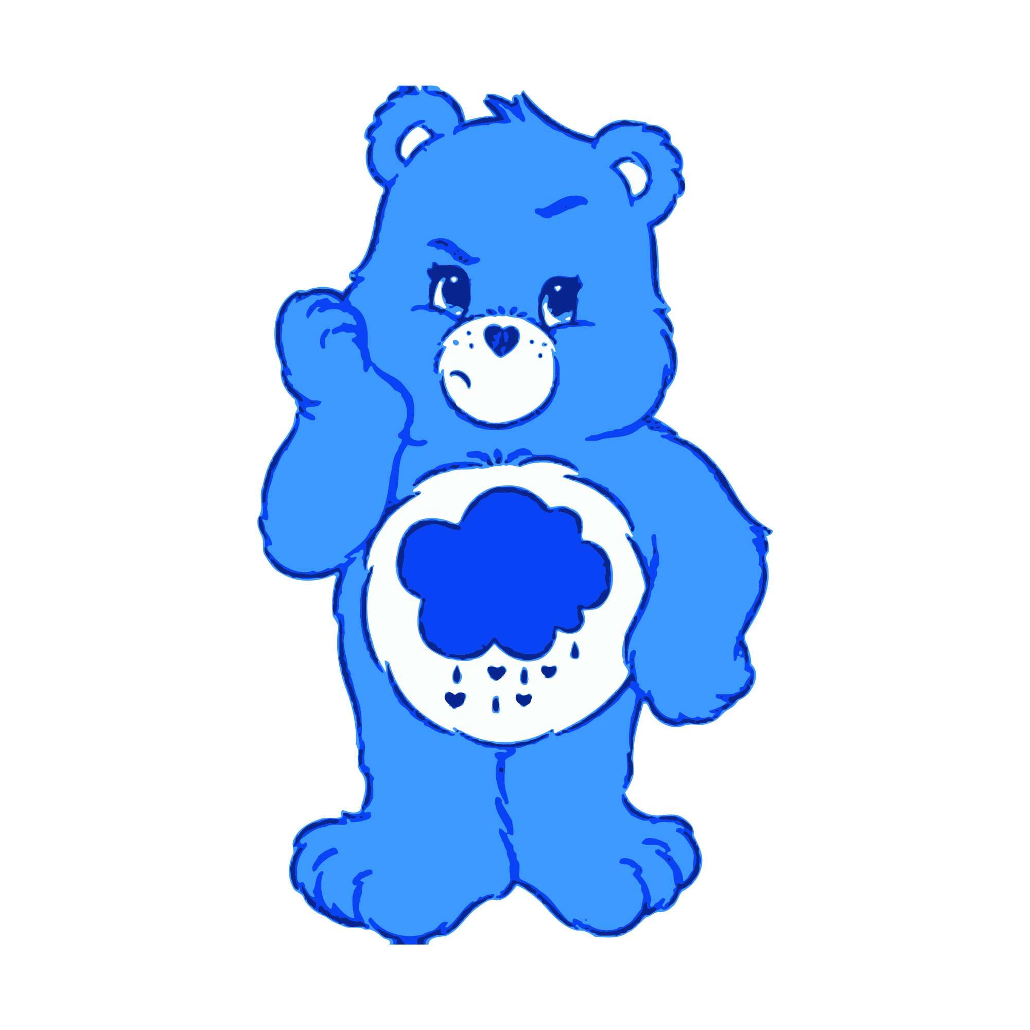 Angry Grumpy Adorable Teddy Bear CARE Soft, Huggable Plushie, Stuffed ...