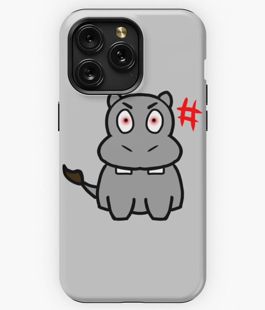 Angry Hippo Funny Mad Animal Expression Graphic A4607 Phone Case for ...