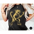 Angry Hockey Cat T-Shirt, Funny Hockey Lover Gift, Skating Cat Hockey ...