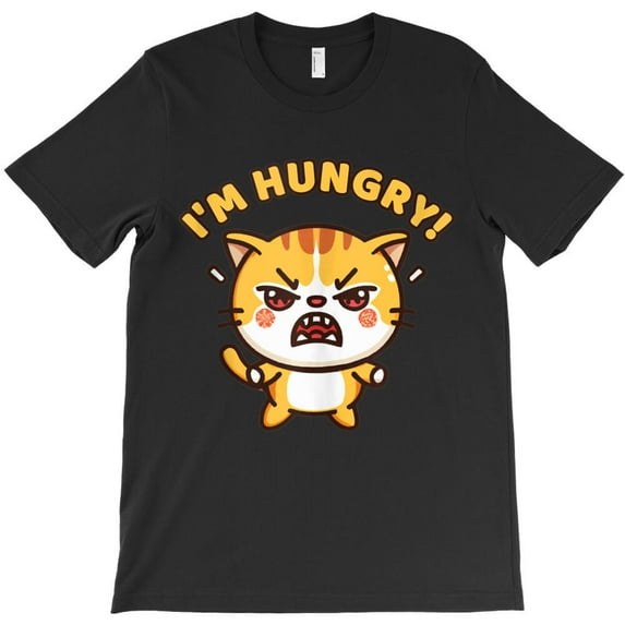 Angry Hungry Cat Funny Hungry Person Cat Lovers Food Graphic H21116 T ...