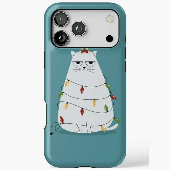 Angry Kitty Cat Hates Xmas Case for iPhone 11 12 13 14 15 16 17 Pro Max ...