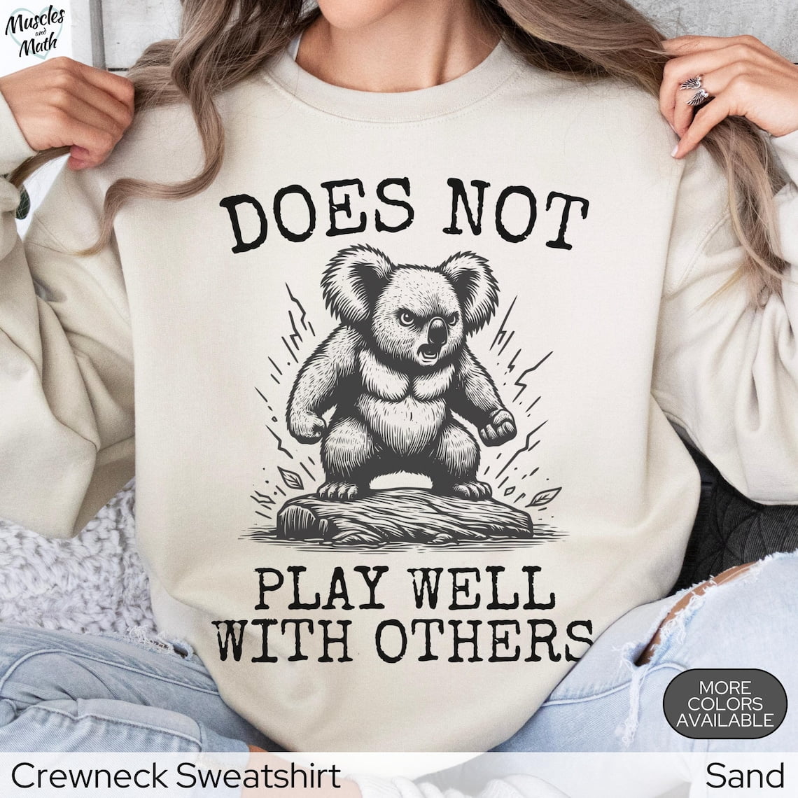 Angry Koala Friend Mood Theme Sweatshirt - Walmart.com