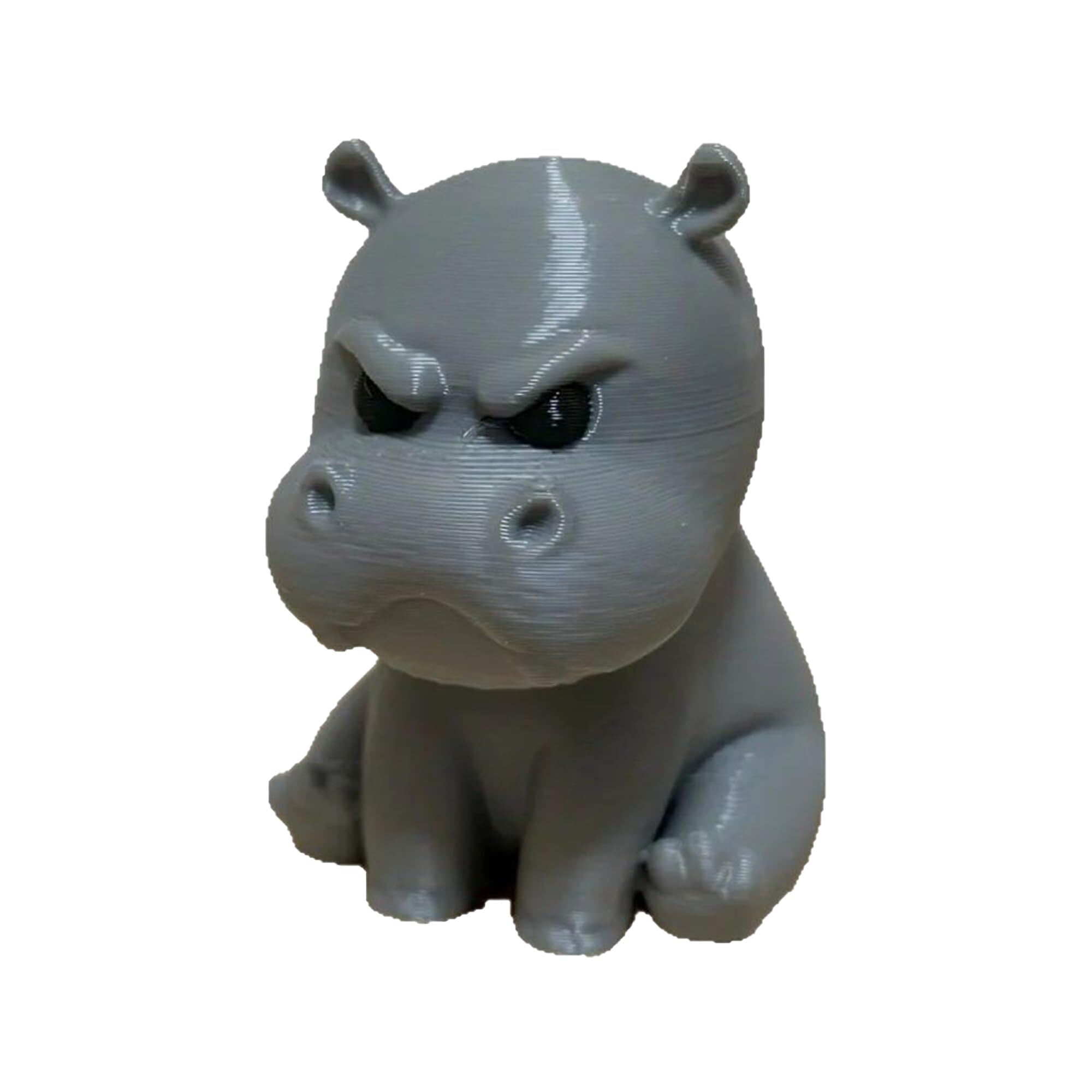 Angry Little Hippo Figurine,3D Printed Cute Mini Pygmy Hippopotamus ...