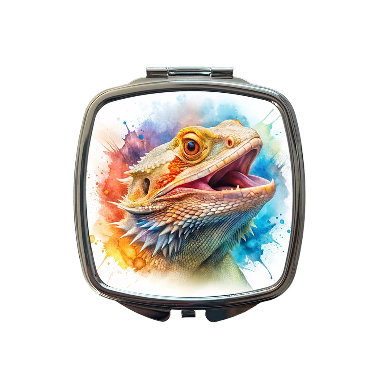 Angry Mad Bearded Dragon Watercolor Travel Makeup Handbag Purse Small ...