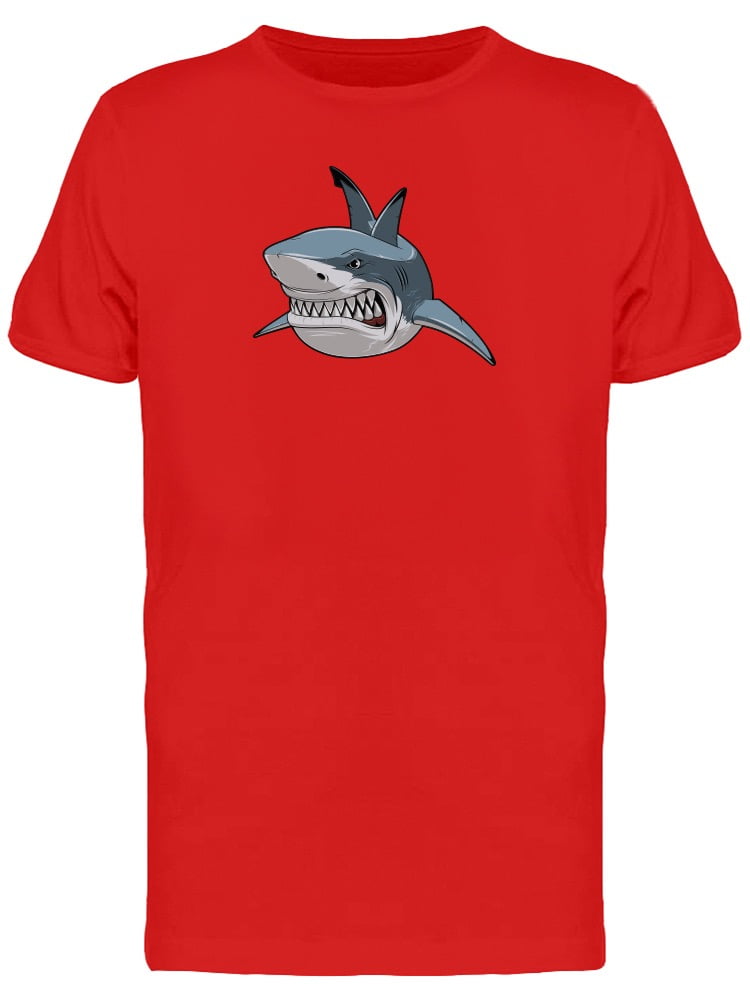 Angry Menacing Blue Shark T-Shirt Men -Image by Shutterstock, Male x ...