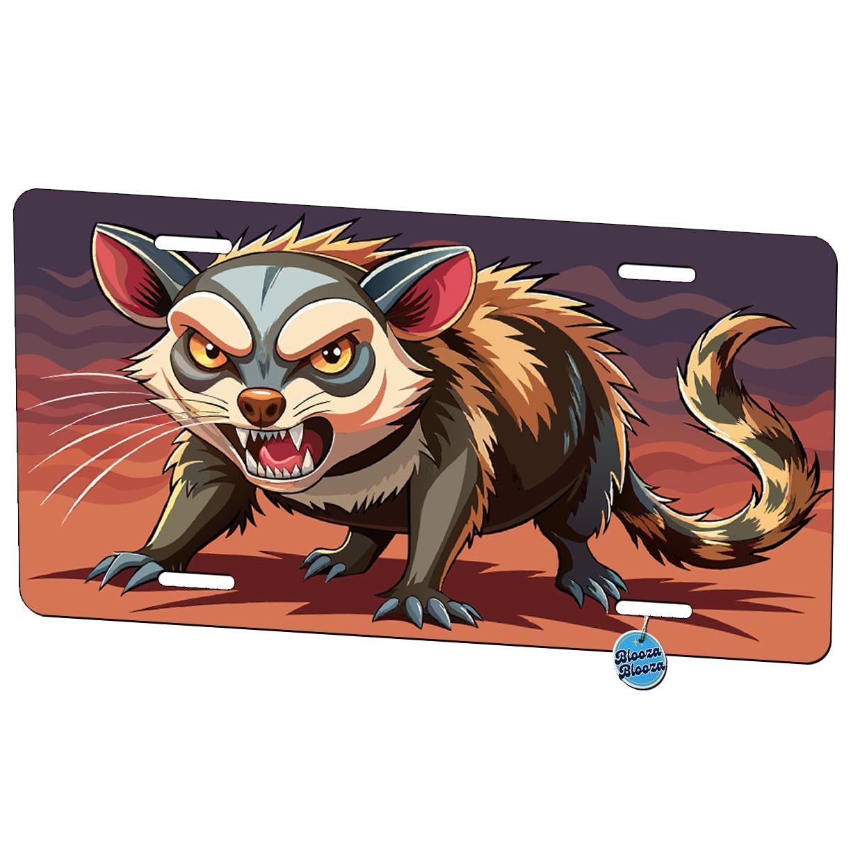 Angry Opossum Metal Novelty License Plate - Walmart.com
