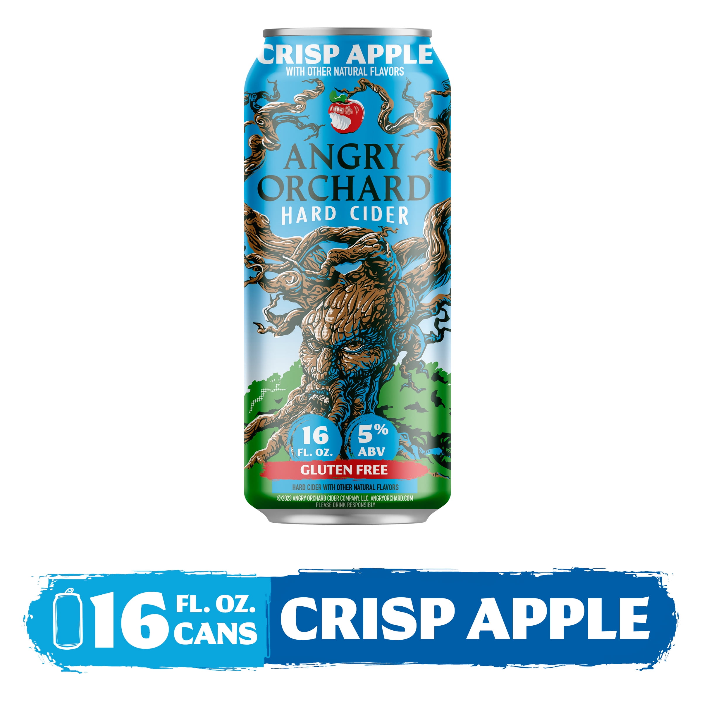 Angry Orchard Crisp Apple Craft Hard Cider, 24 fl oz Aluminum Cans, 5% ...