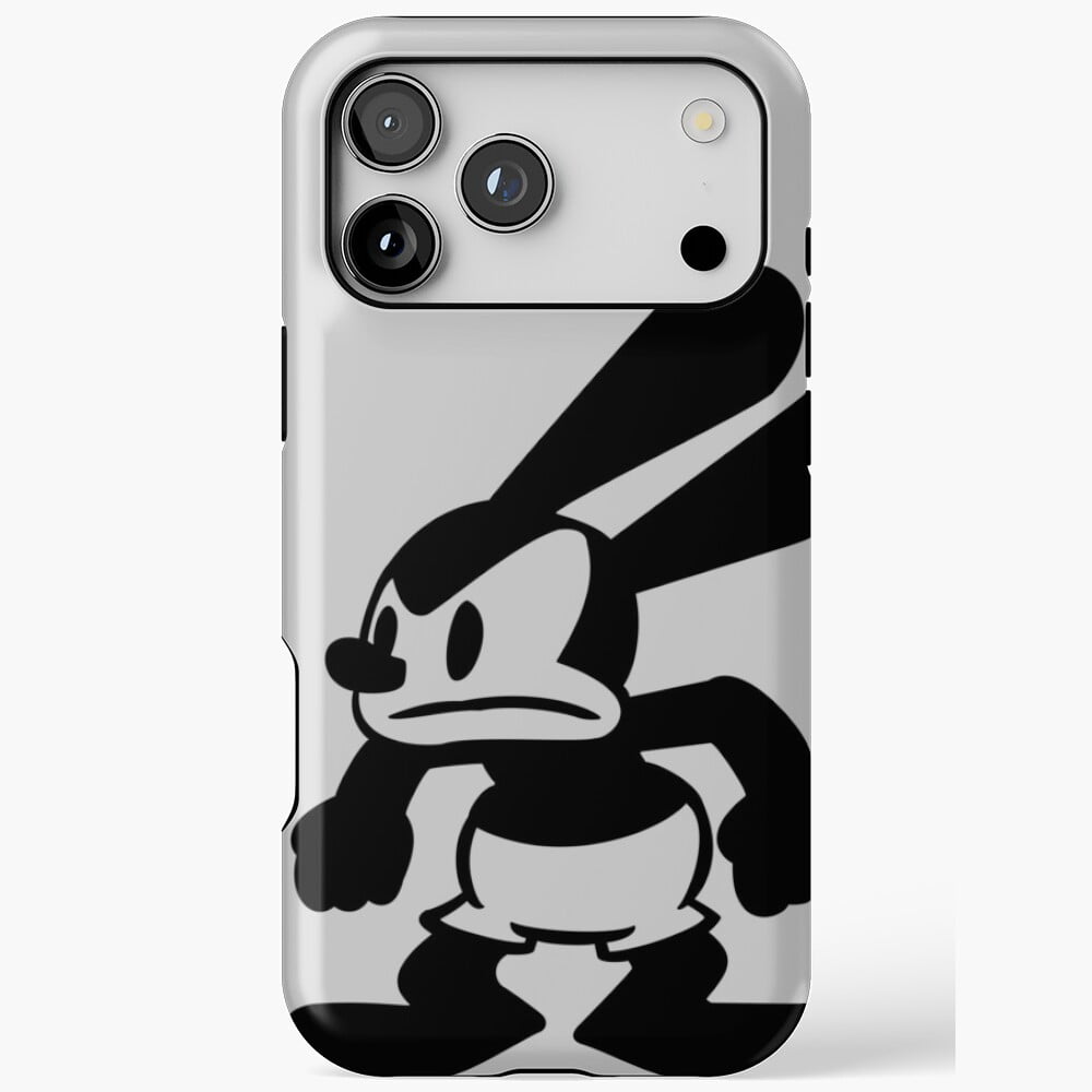 Angry Oswald expressive vintage animation style iPhone Case 17 11 12 13 ...