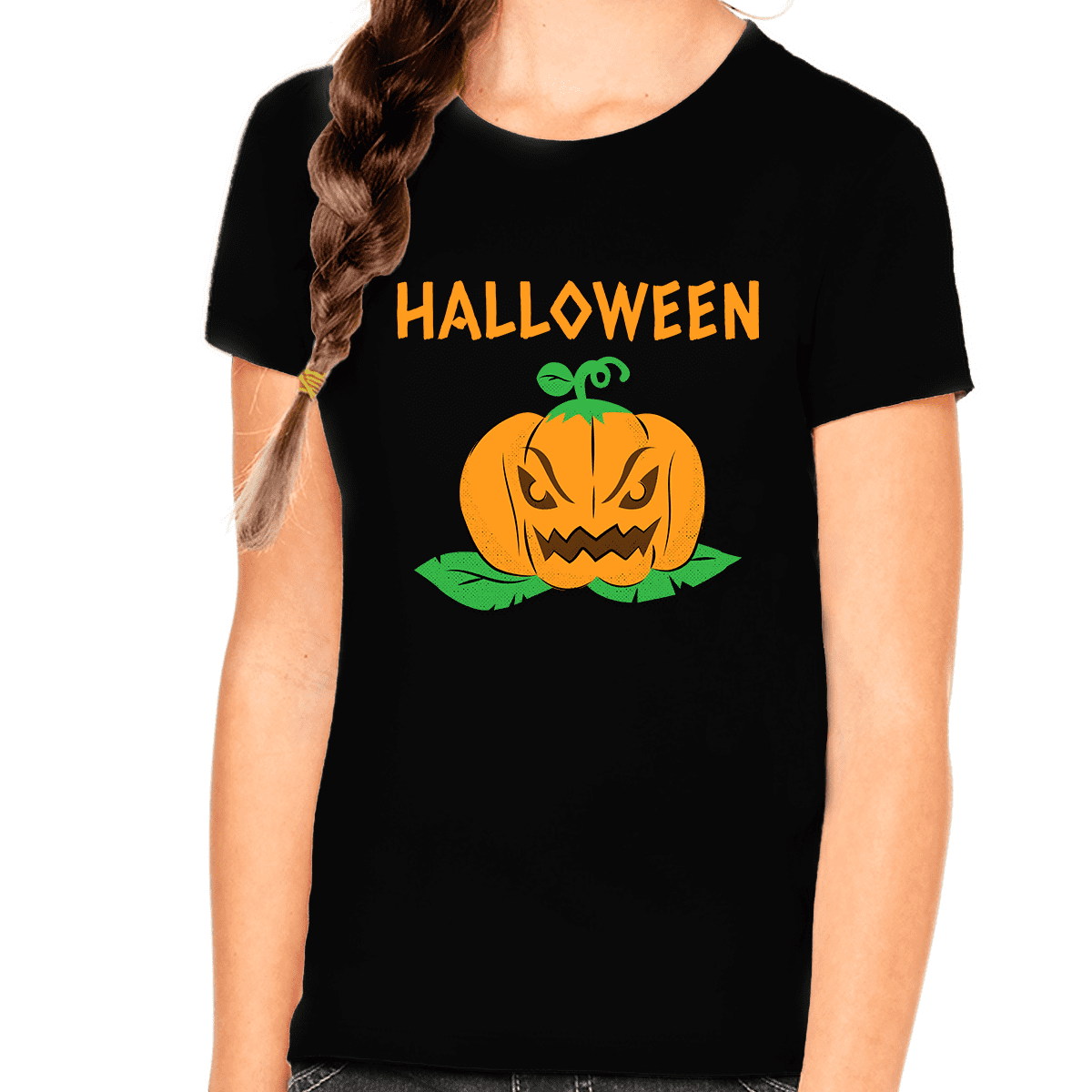Angry Pumpkin Halloween Shirts for Girls Pumpkin Shirt Halloween ...