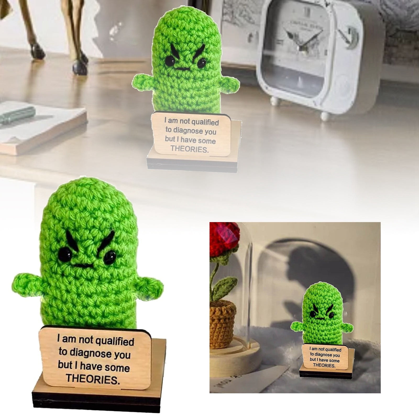 Angry Punk Pickle Handmade Emotion Cucumber Figurine With Humorous ...
