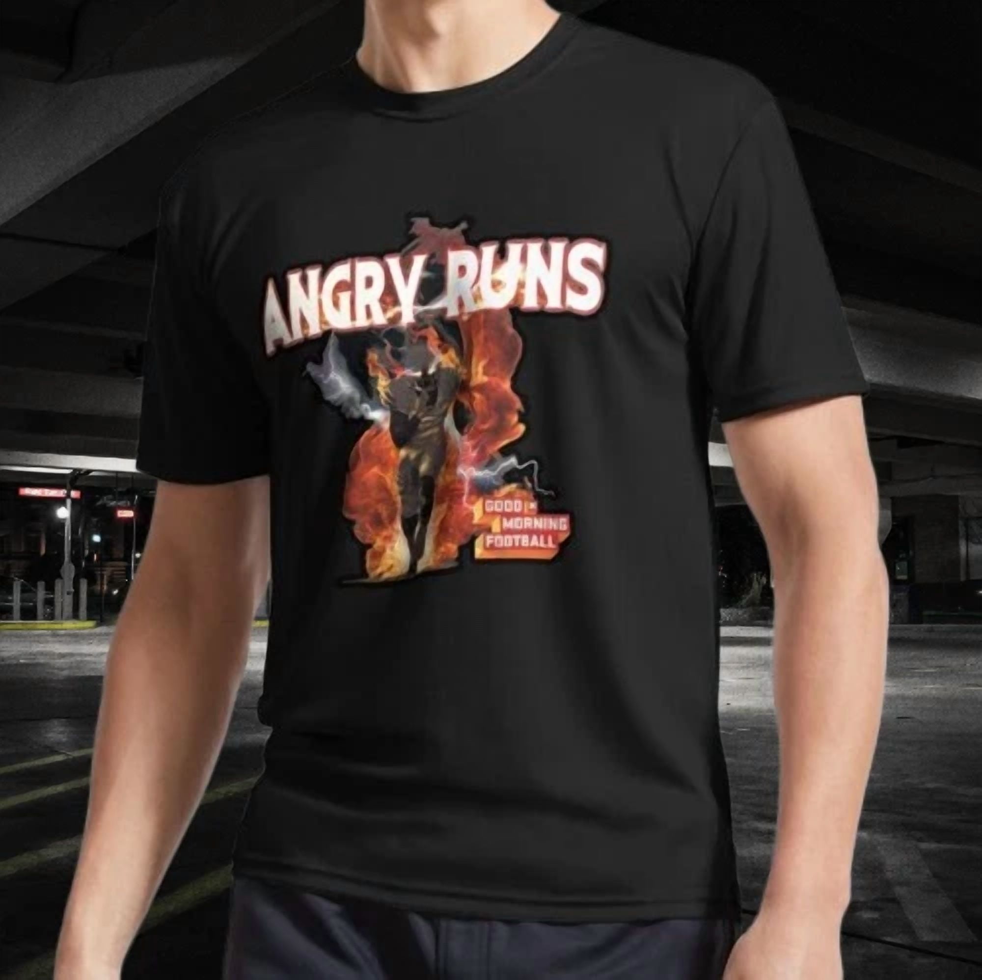 Angry Runs Active T-Shirt Funny ALL Color And Size Mode American ...
