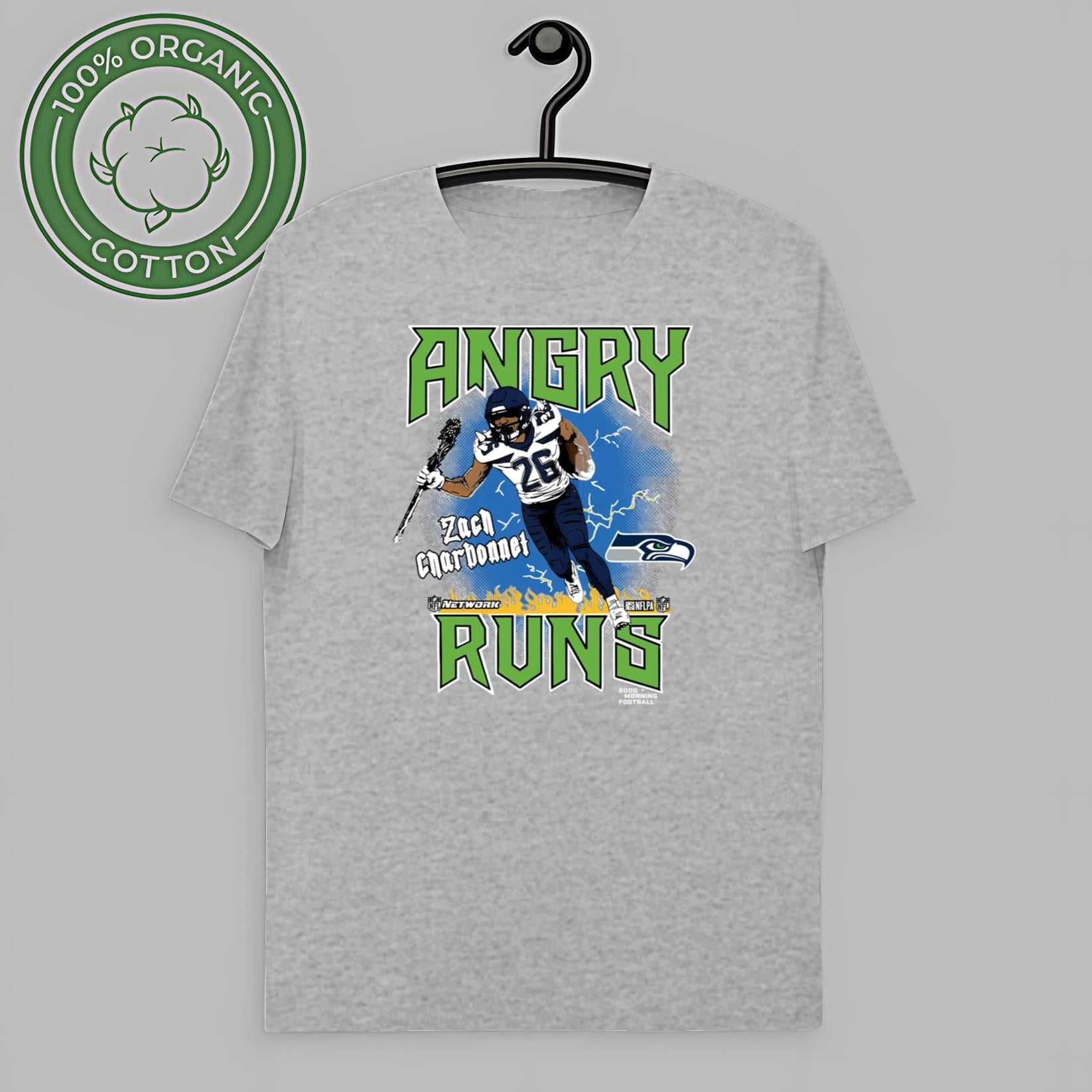 Angry Runs Fan Tee, Football Player Design Shirt - Walmart.com