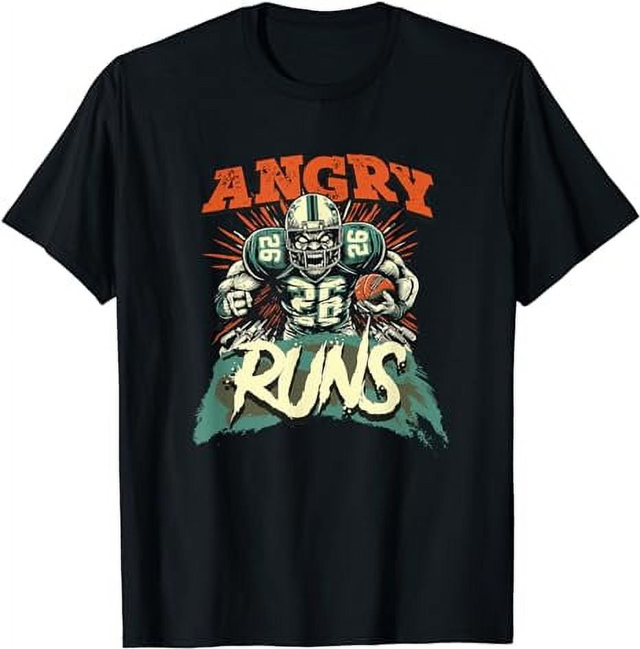 Angry Runs Good Morning Football Sports Lover Football Tee T-Shirt ...