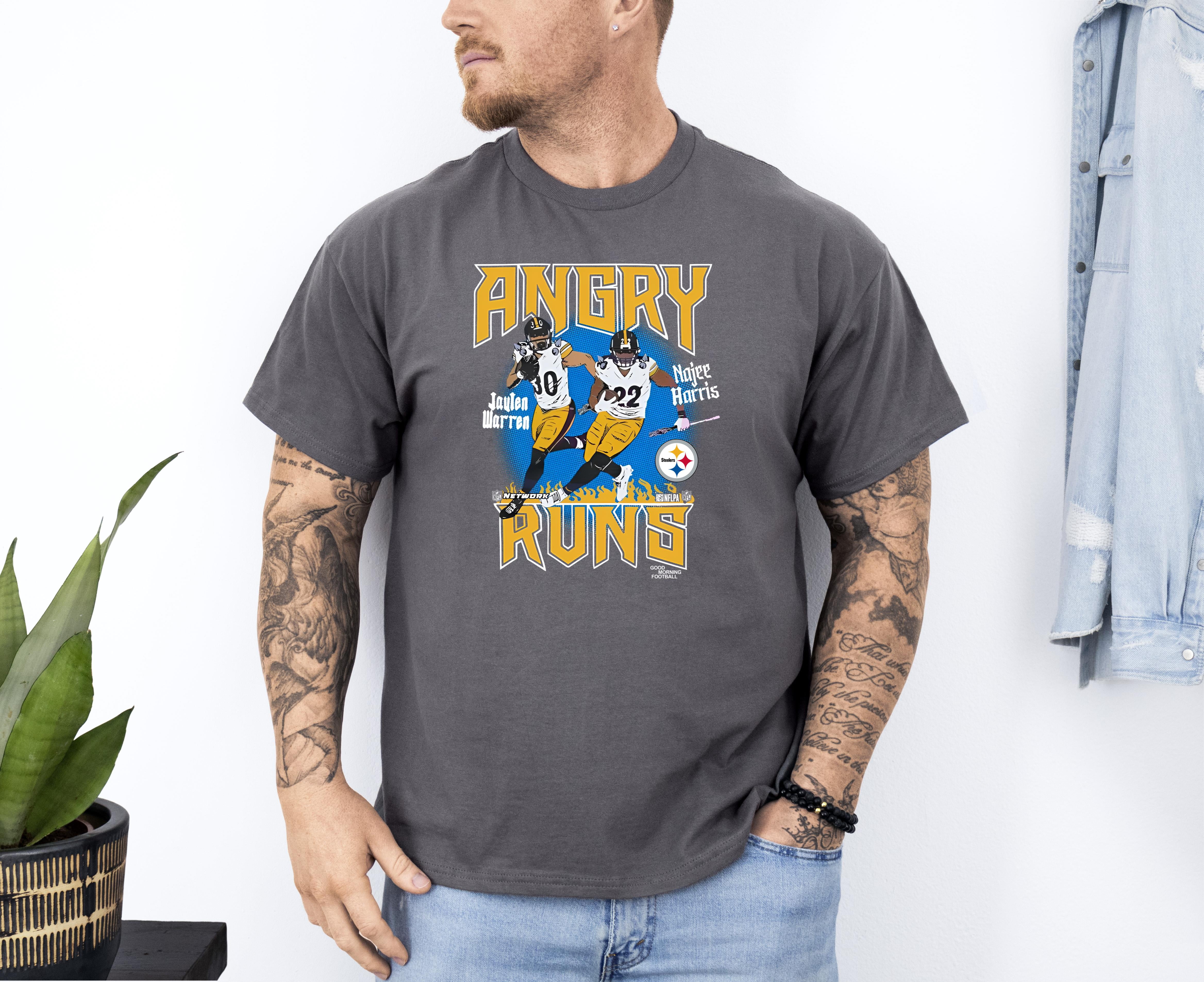 Angry Runs Steelers Jaylen Warren And Najee Harris Shirt Angry Runs ...