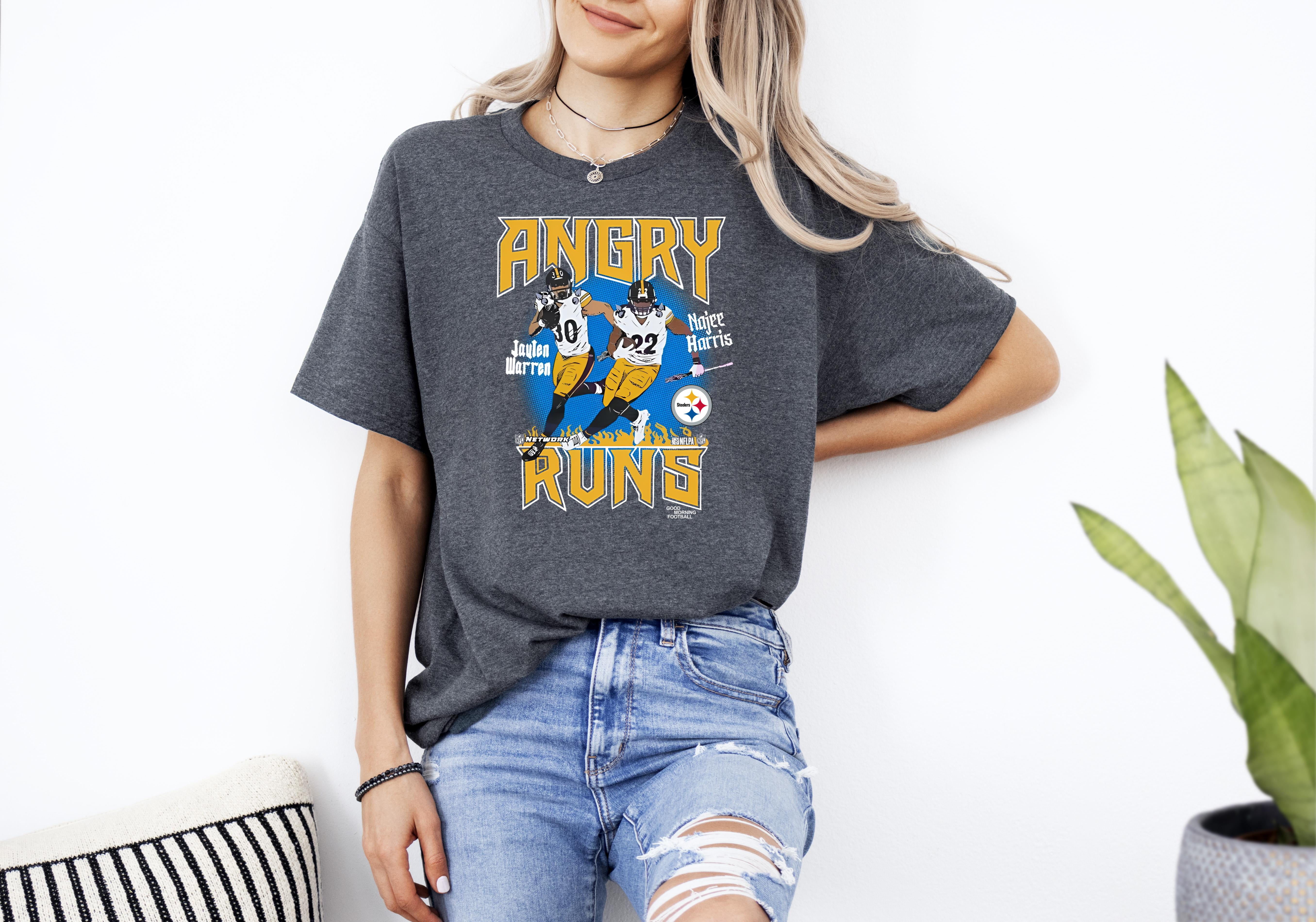 Angry Runs Steelers Jaylen Warren And Najee Harris Shirt Angry Runs ...