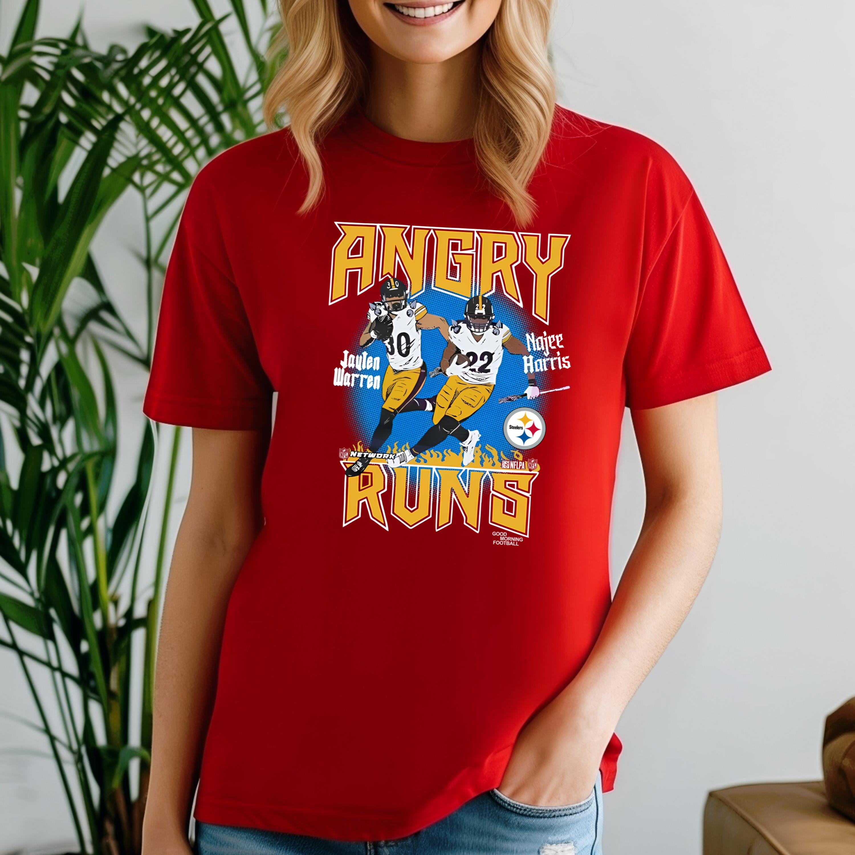Angry Runs Steelers Jaylen Warren And Najee Harris Shirt Angry Runs ...