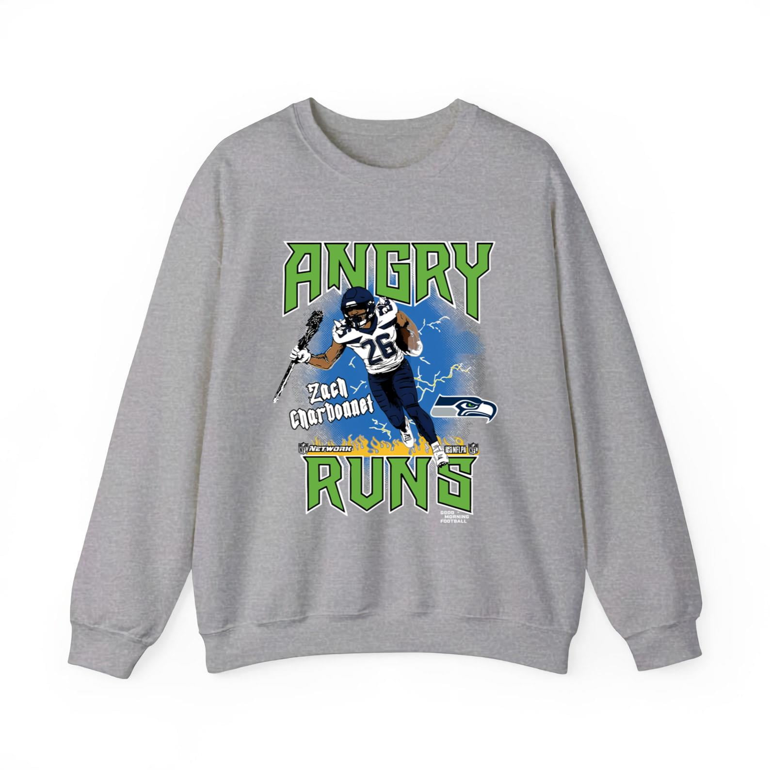 Angry Runs T Shirt Angry Runs Seahawks Zach Charbonnet Shirt Angry Runs ...